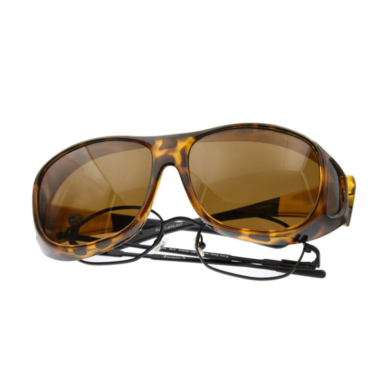 Slim Line (M) Leopard Polarized Amber| Cocoons