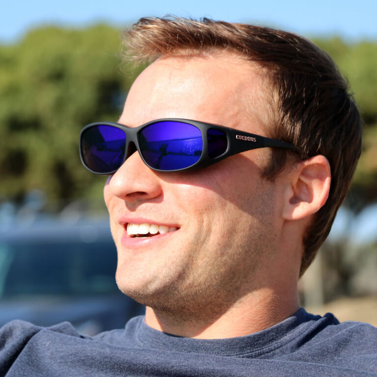 Mini Slim (MS) Black Polarized Blue Mirror| Cocoons