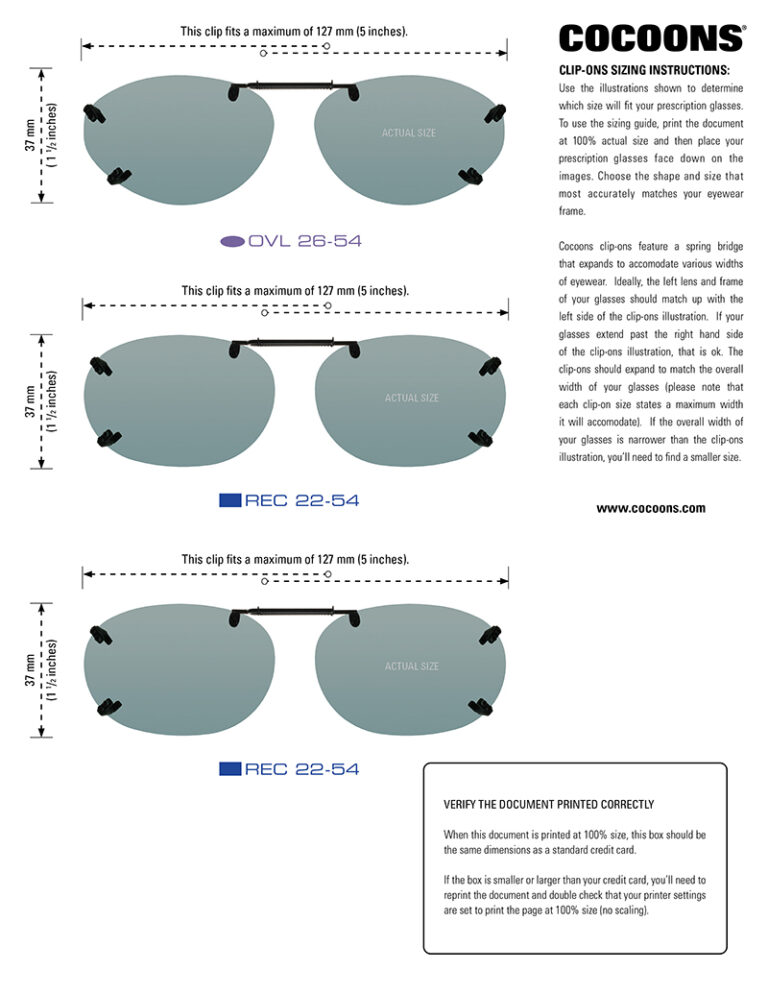 Clip-Ons Size Finder | Cocoons